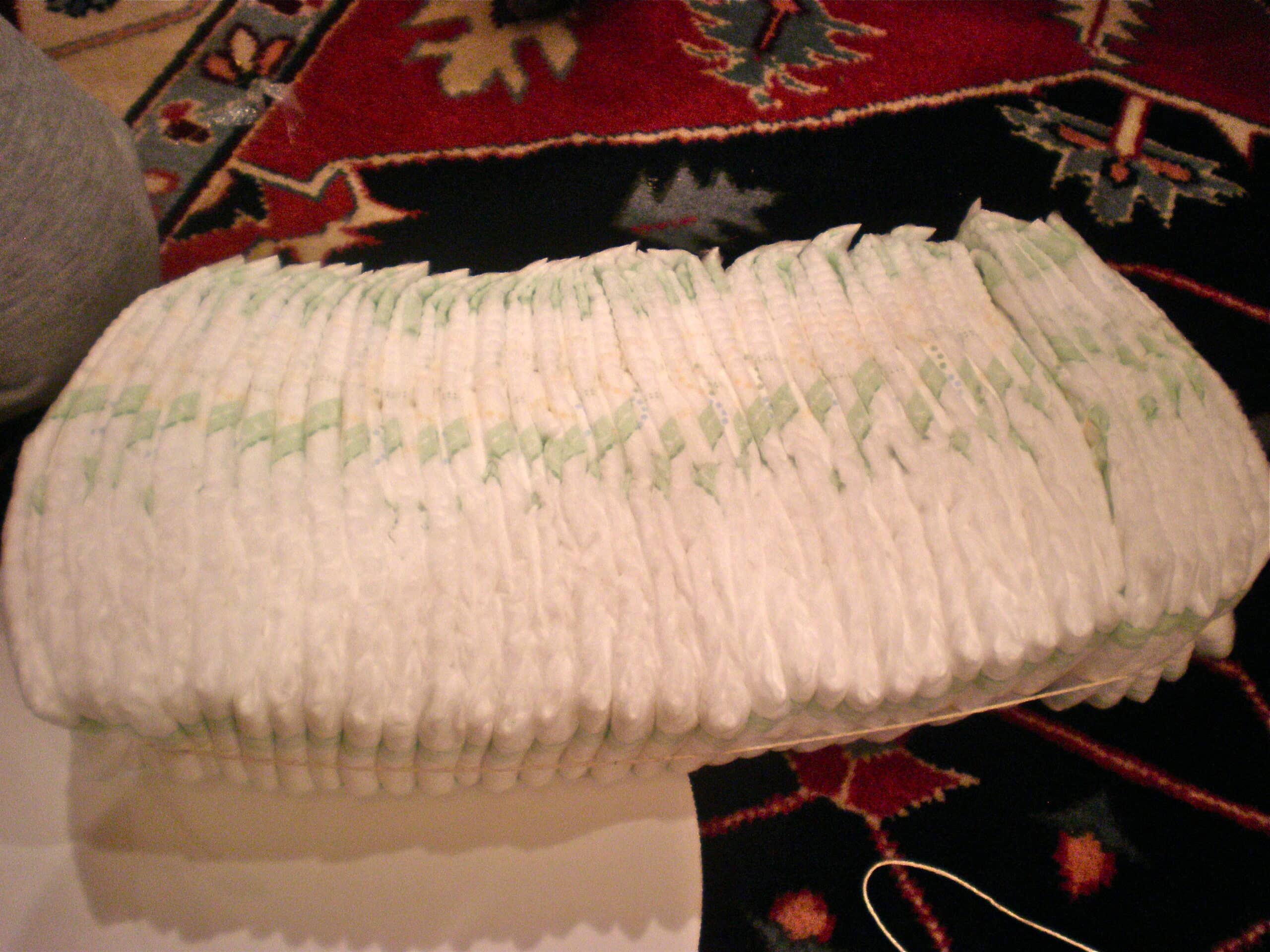 Diaper Cake Tutorial - Hugs, Kisses and Snot